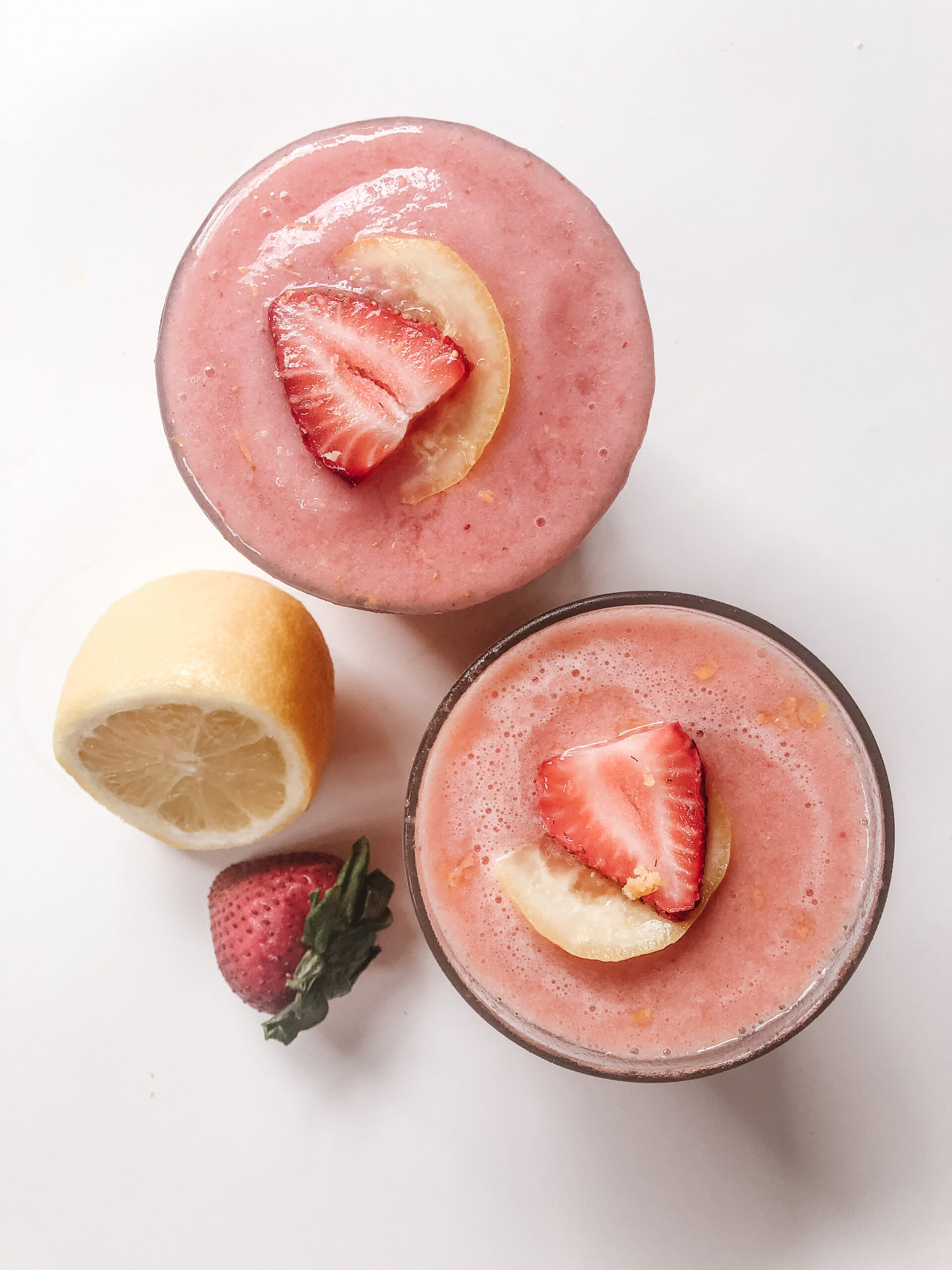 Strawberry Lemonade Slushie Smoothie | All Nutrition Kitchen